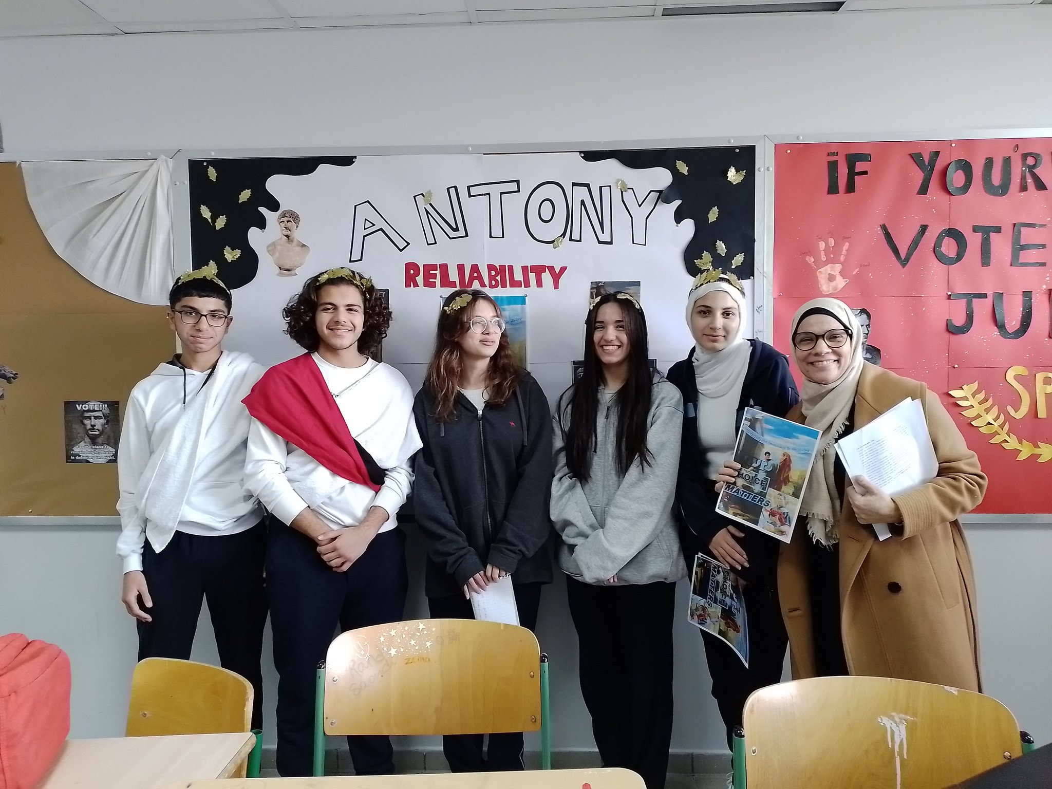 Grade 10C while promoting for their class candidate – Houssam Eddine ...